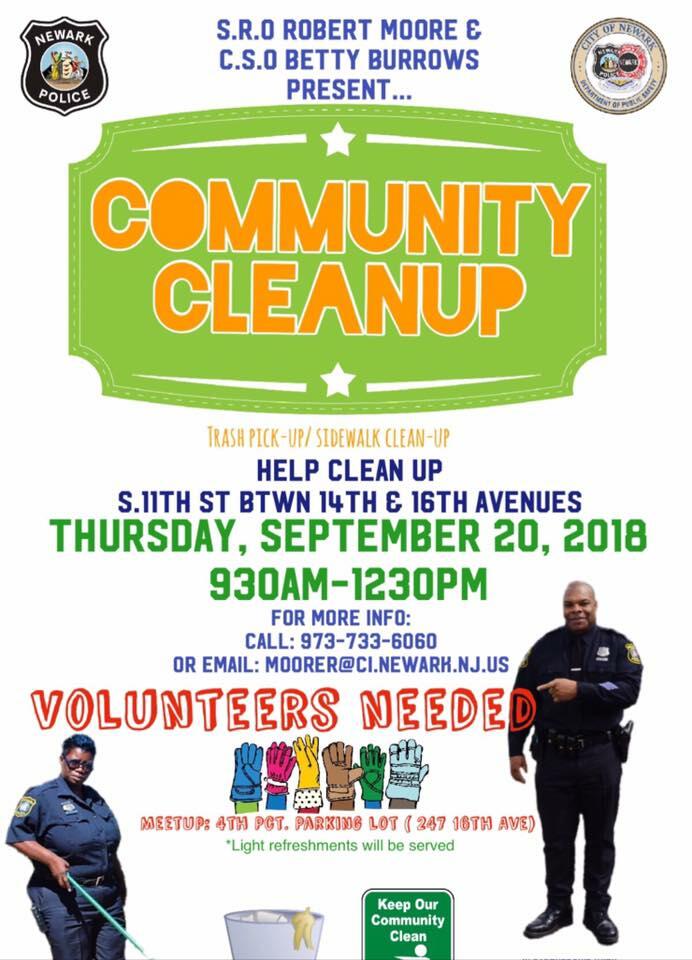 Newark Police Needs Volunteers for Project to Help Keep Newark Clean