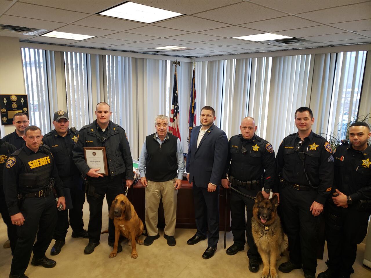 Essex County Sheriffs Office And Us Postal Inspectors Office Honor Two Sheriffs K9s