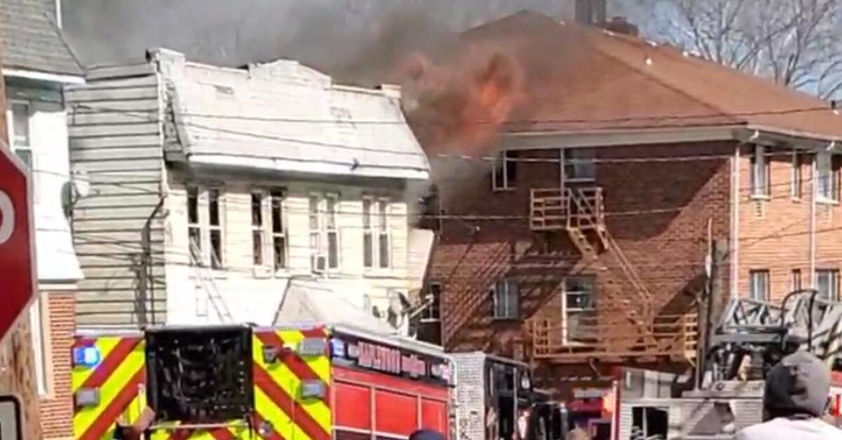 BREAKING: Firefighters Battle Raging Building Fire in Irvington Township