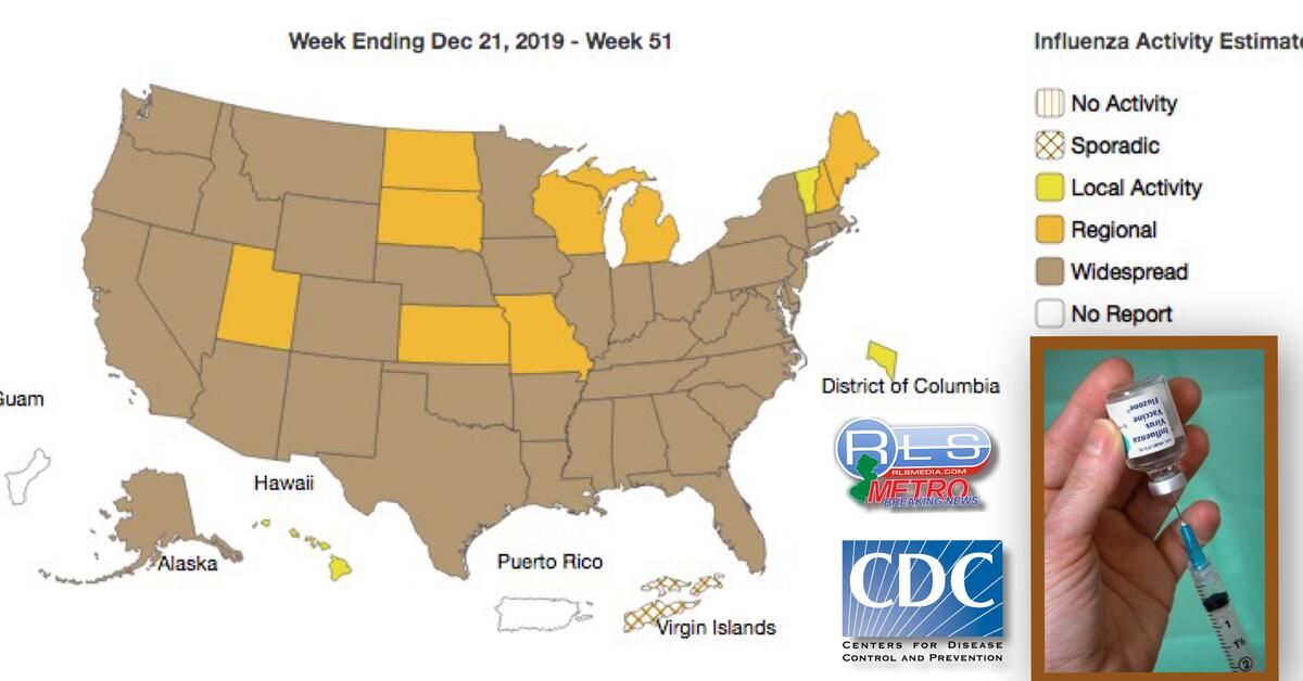 MEDICAL ALERT: CDC Includes NJ in States with Widespread Flu Outbreaks