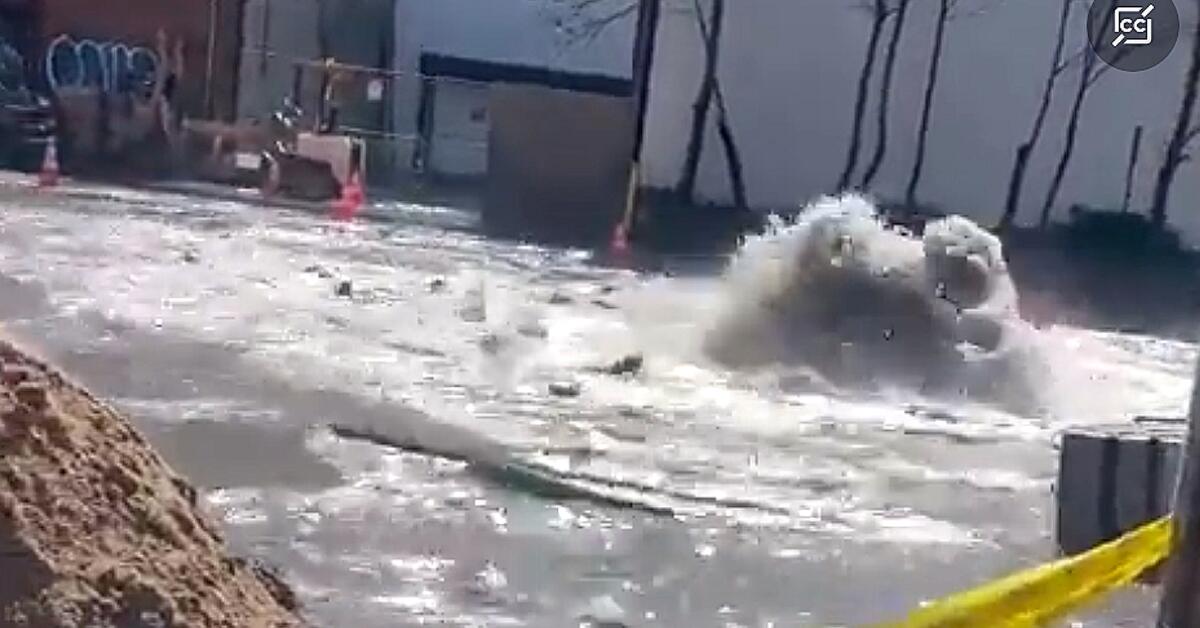 Large Water Main Break Dismisses School in Hoboken