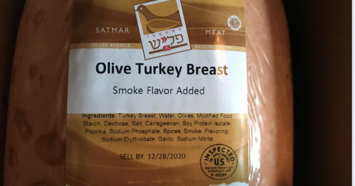 Company Recalls 61K Pounds of Turkey Cold Cuts Sold in Tri-State Area
