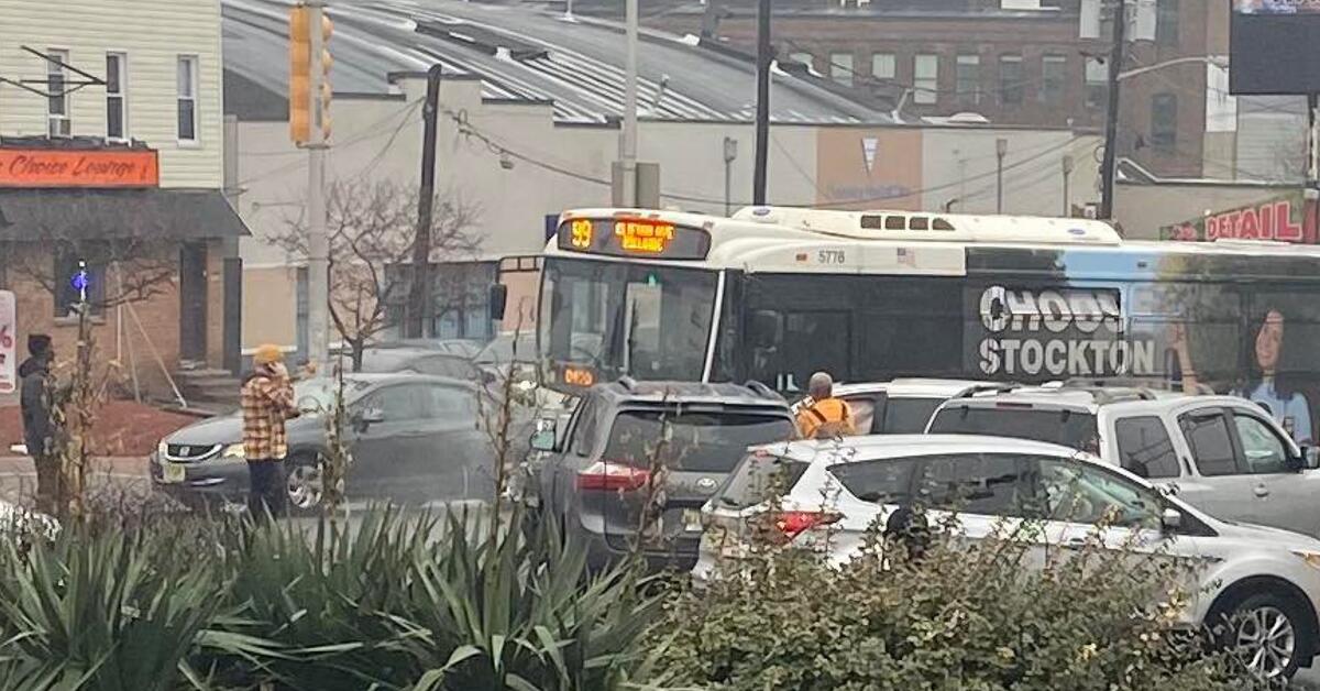 Driver, Passenger Flees Scene After Crashing Vehicle into Bus in Newark