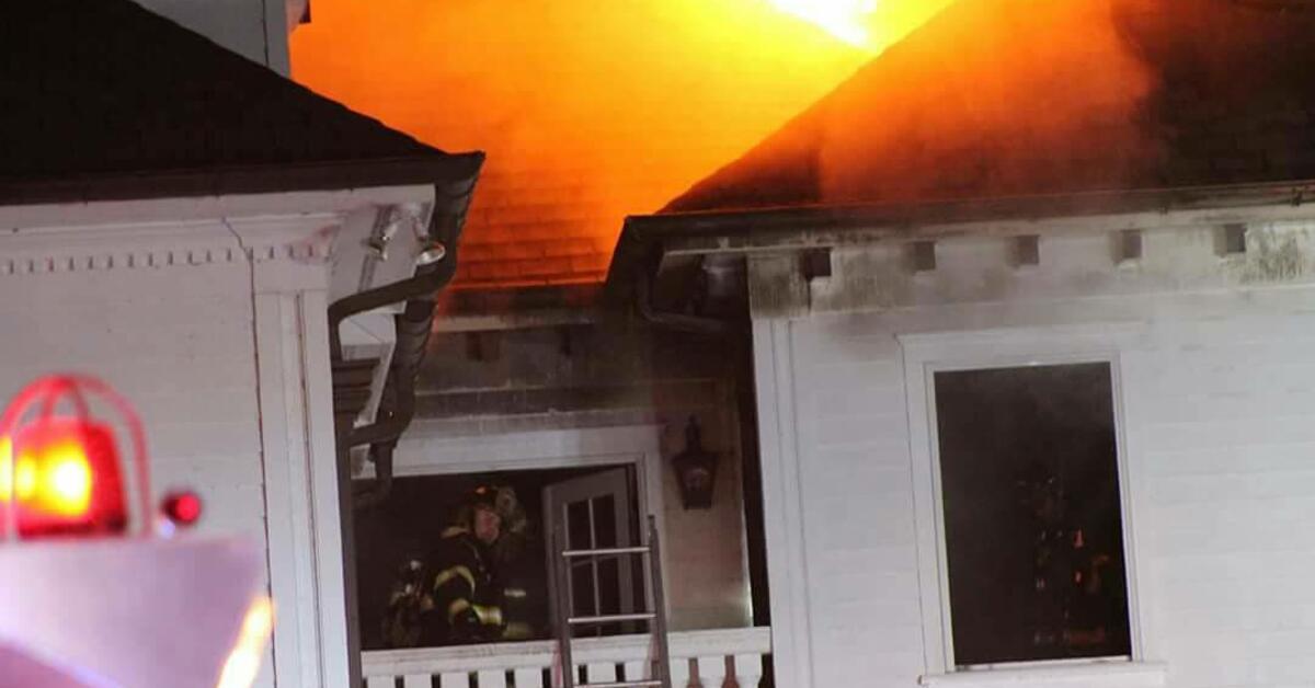 Two-Alarm Fire Destroys Large Mansion in Harding Township