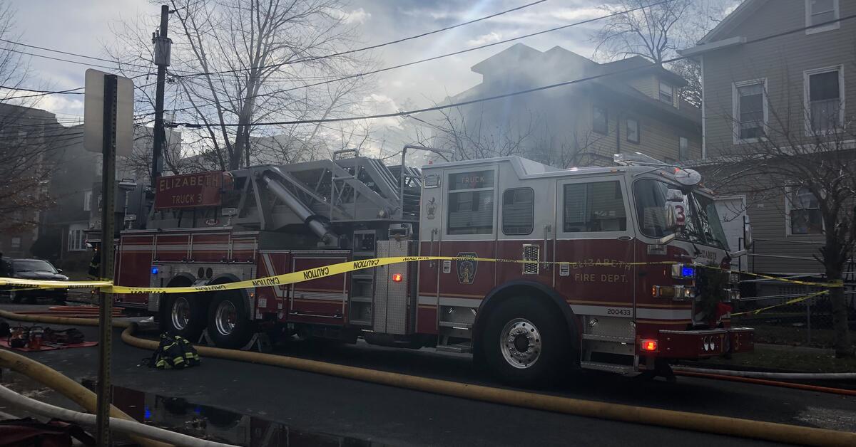 Three-Alarm Fire Destroys Elizabeth House
