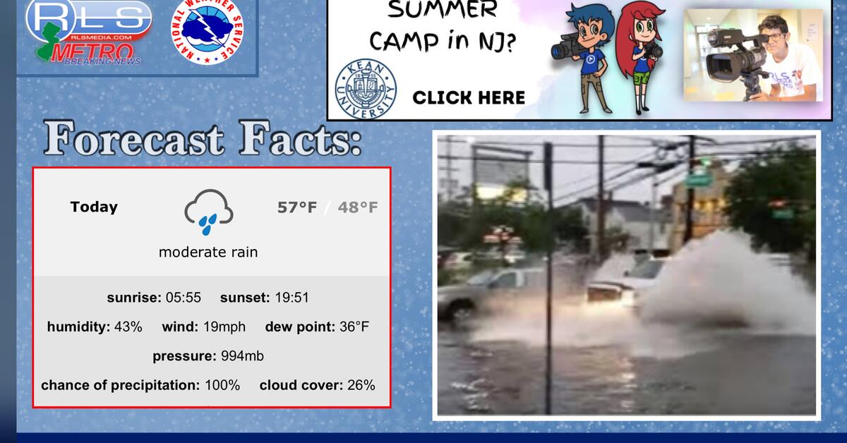 NWS: Heavy Overnight Rain Transitions to Showers in Newark, North ...