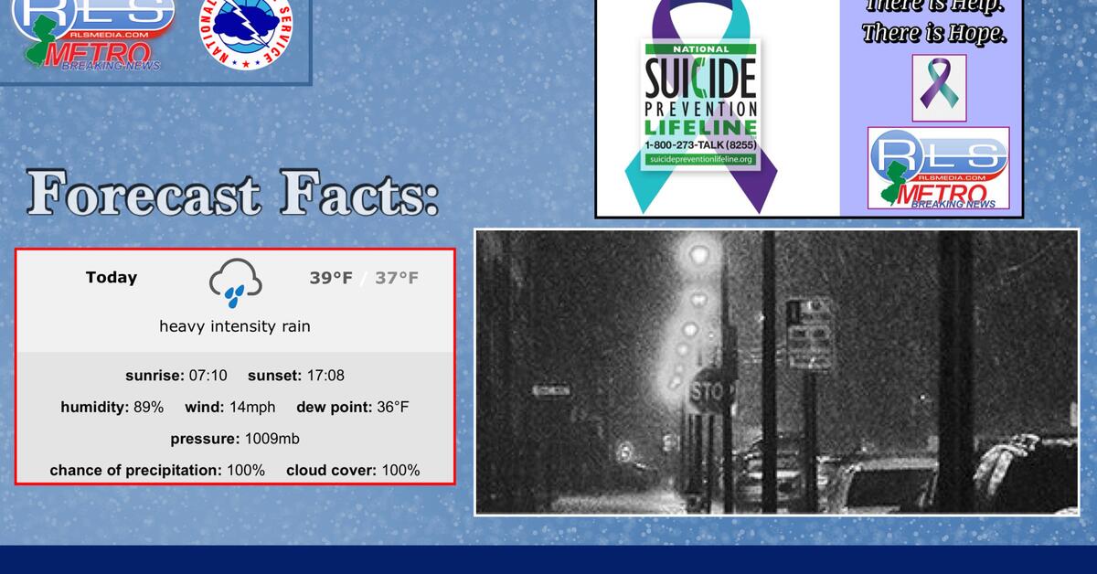 Wet Weather Dominates Newark, North Jersey Region While Pockets of Snow ...