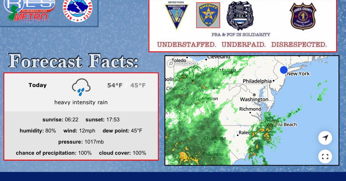 Weather Alert: Heavy Rain Expected, Travel Advisory Issued in Newark ...