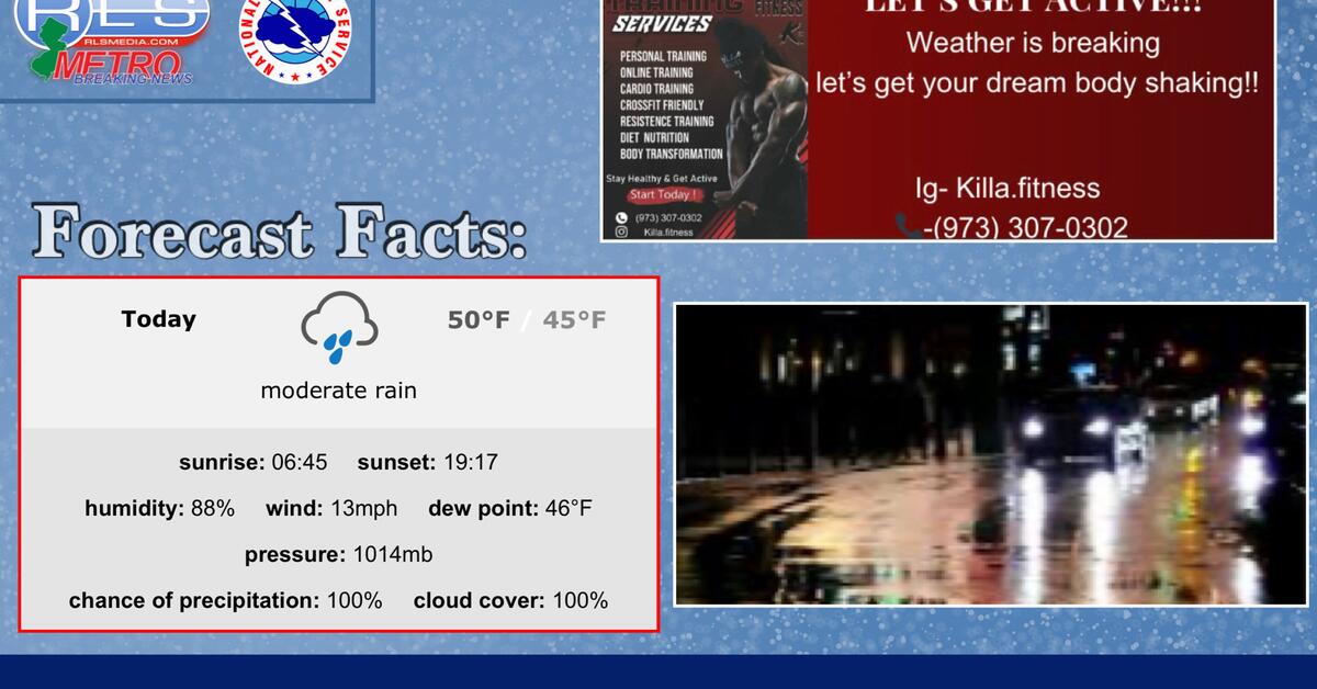 Rainy Day Ahead for Newark, North Jersey Region