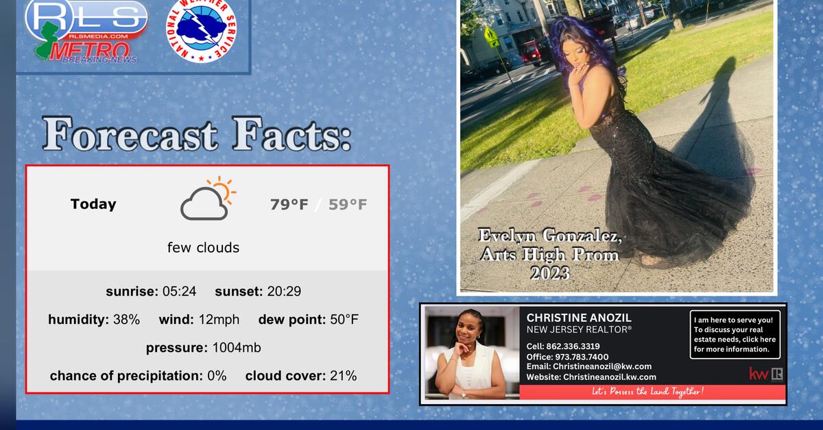 NWS: Beautiful Morning in Newark, North Jersey Region with Mostly Sunny Skies