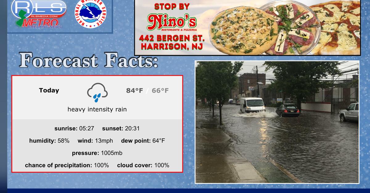 NWS: Stormy Weather Returns Tuesday to Newark, North Jersey Region