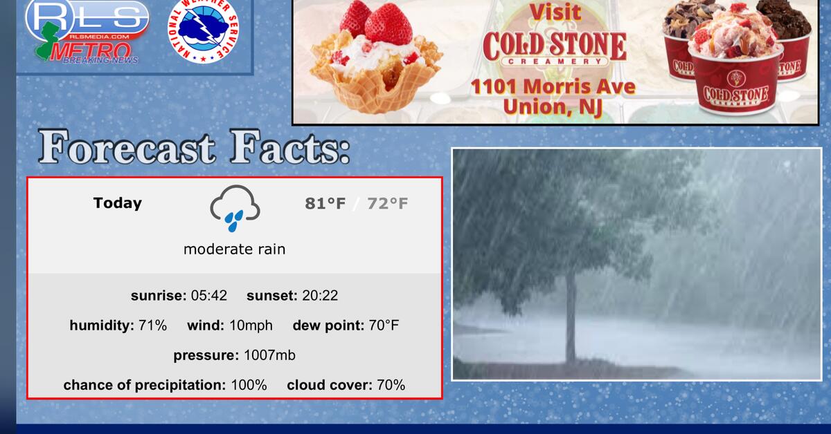 NWS WARNING: Newark, North Jersey Residents Advised to Prepare for ...