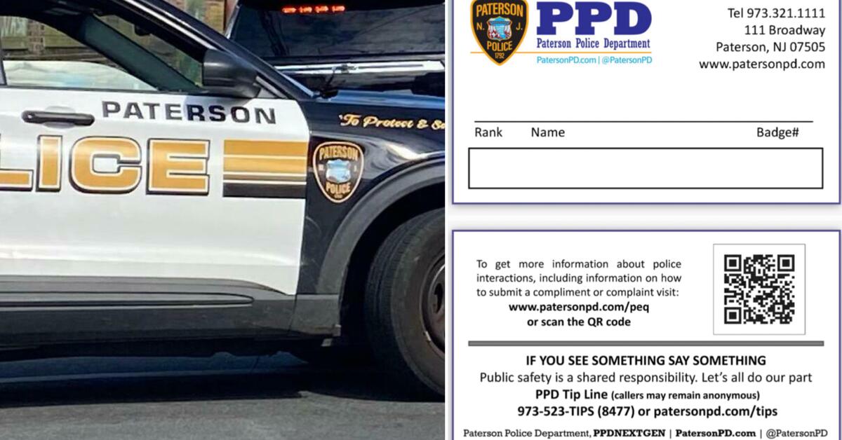 Paterson Police Officers Begin to Carry Contact Cards