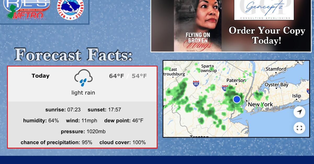 NWS: Significant Temperature Drop, Rain Expected in Newark, North ...