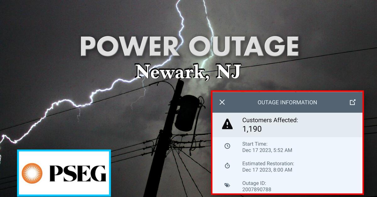 BREAKING: Power Outage Hits Over a Thousand in Newark's South Ward