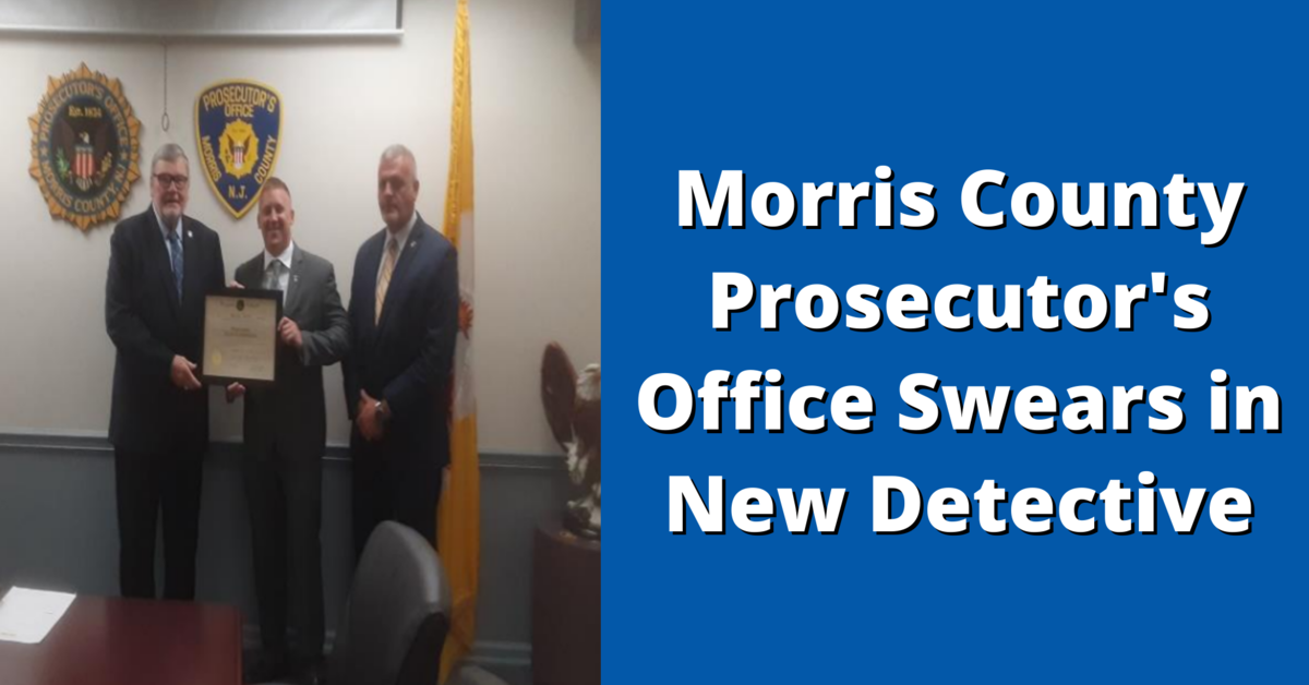Morris County Prosecutor Swears in New Detective