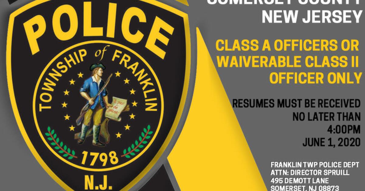 Franklin Township Police Are Hiring