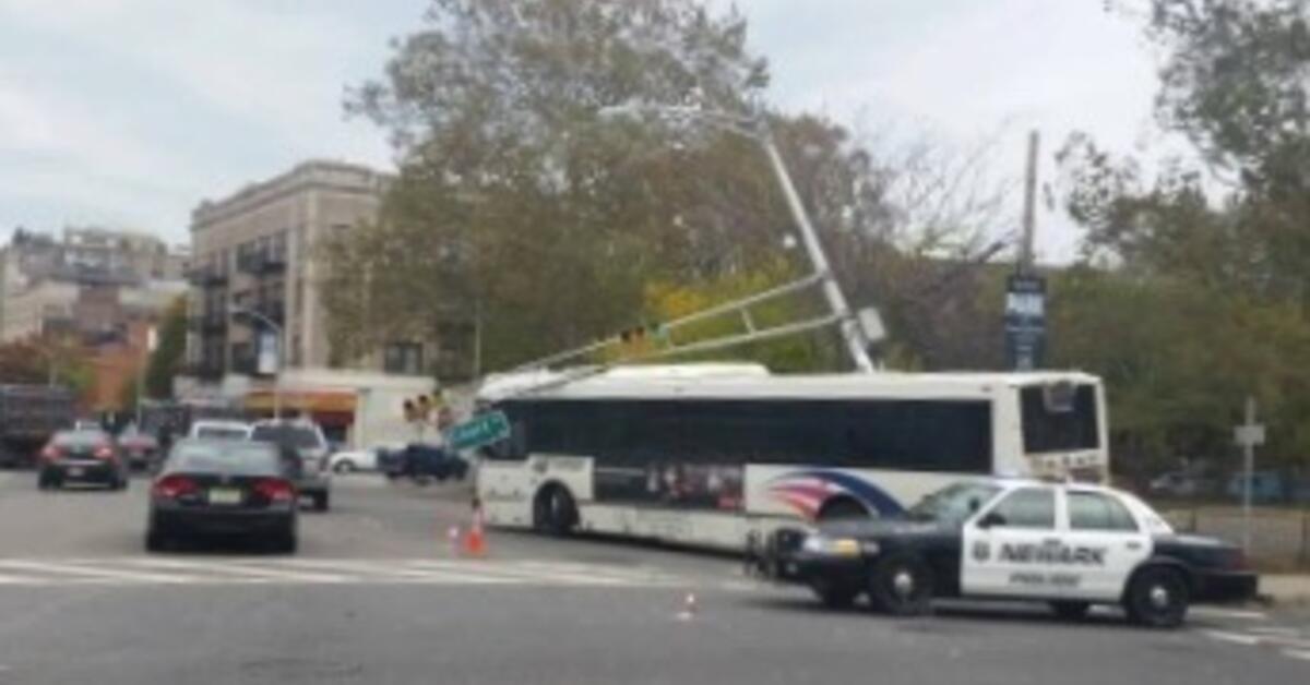 Police Investigate NJ Transit Bus Crash in Newark
