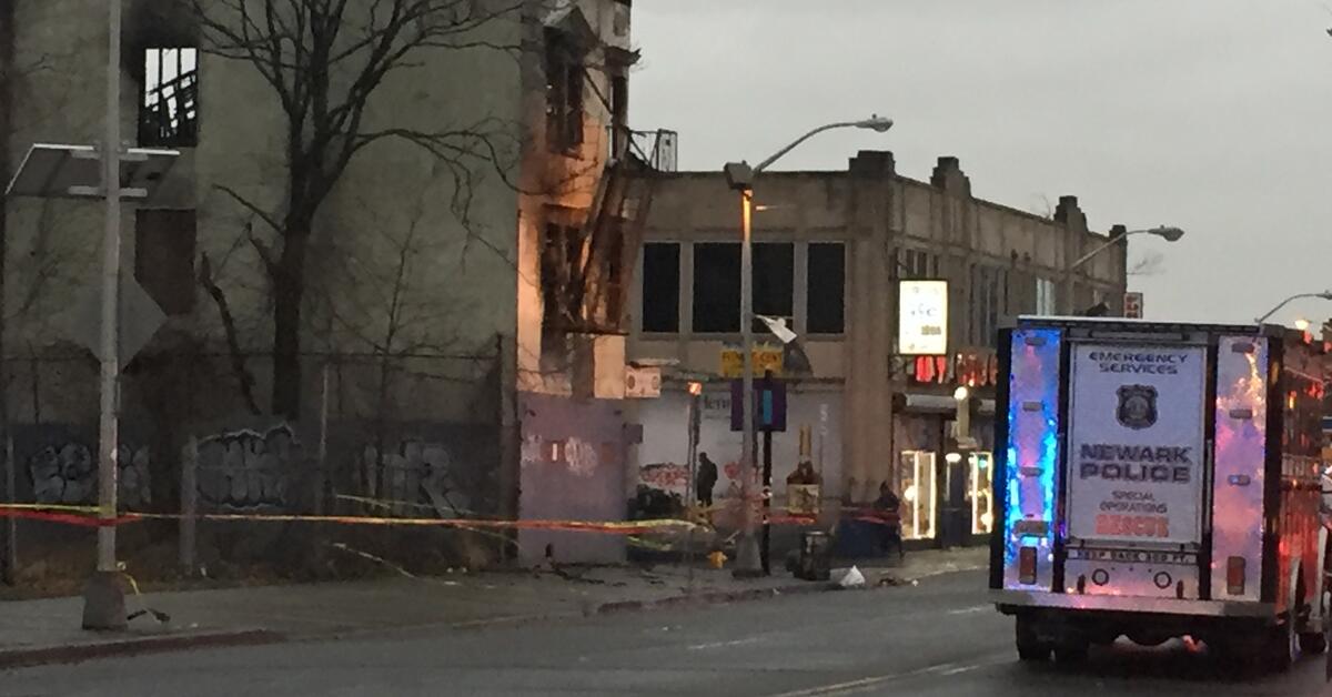Building Collapse Closes Elizabeth Avenue in Newark