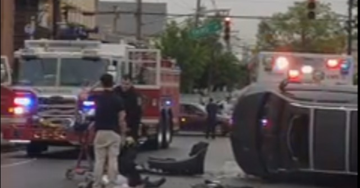 Person Ejected from Overturned Vehicle in Elizabeth Crash
