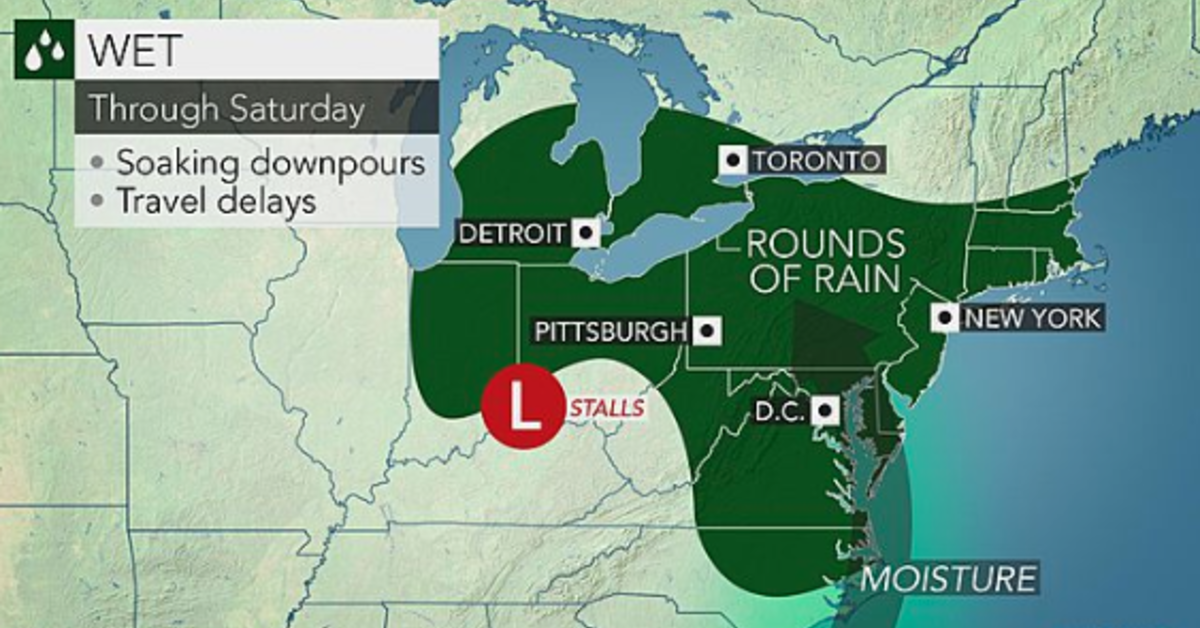 Heavy Rain Forecasted in Northern NJ for the Friday Morning Commute