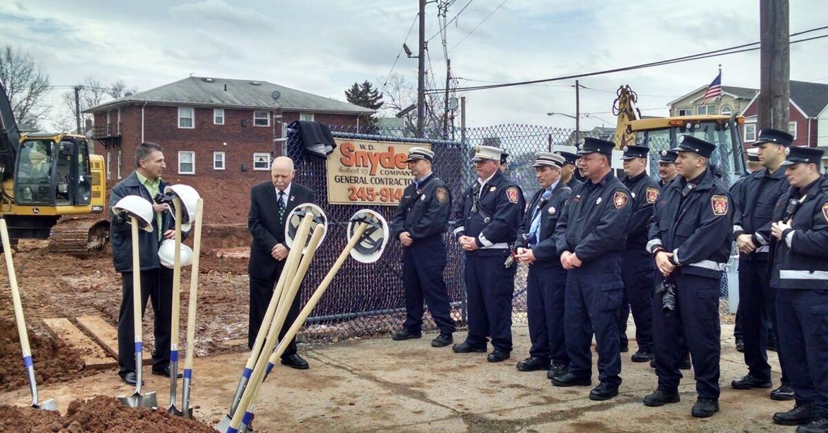 Groundbreaking for Engine 6 Firehouse in Elizabeth